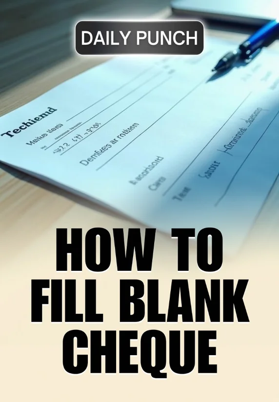 How To Fill Blank Cheque | Daily Punch