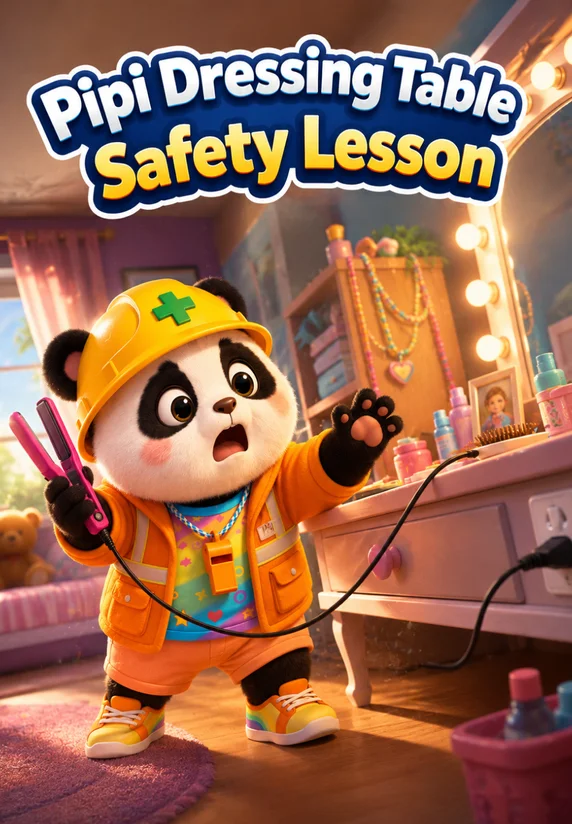 Pipi Dressing Table Safety Lesson | Smart Kids Safety Club