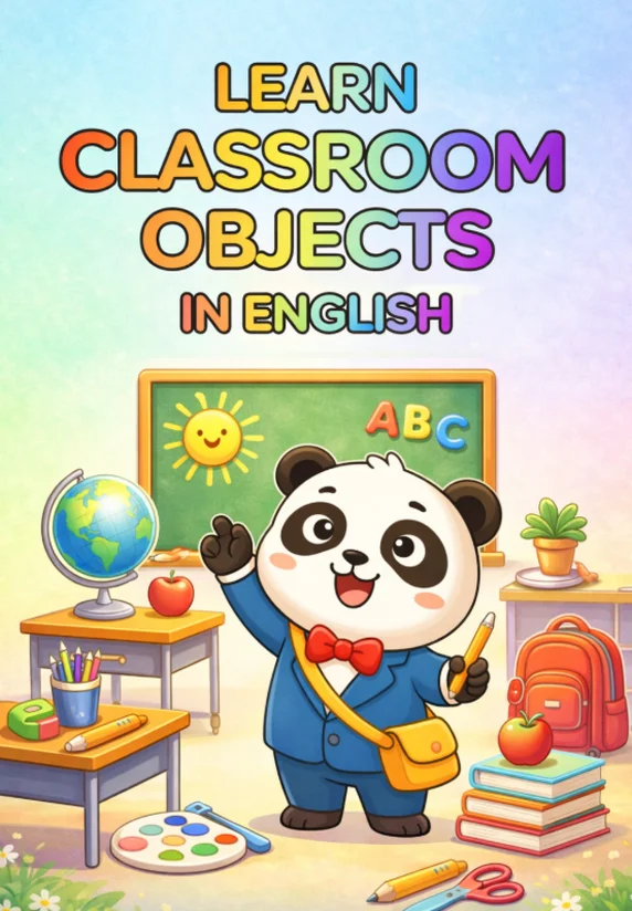 Learn Classroom Objects In English | Basic English For Kids